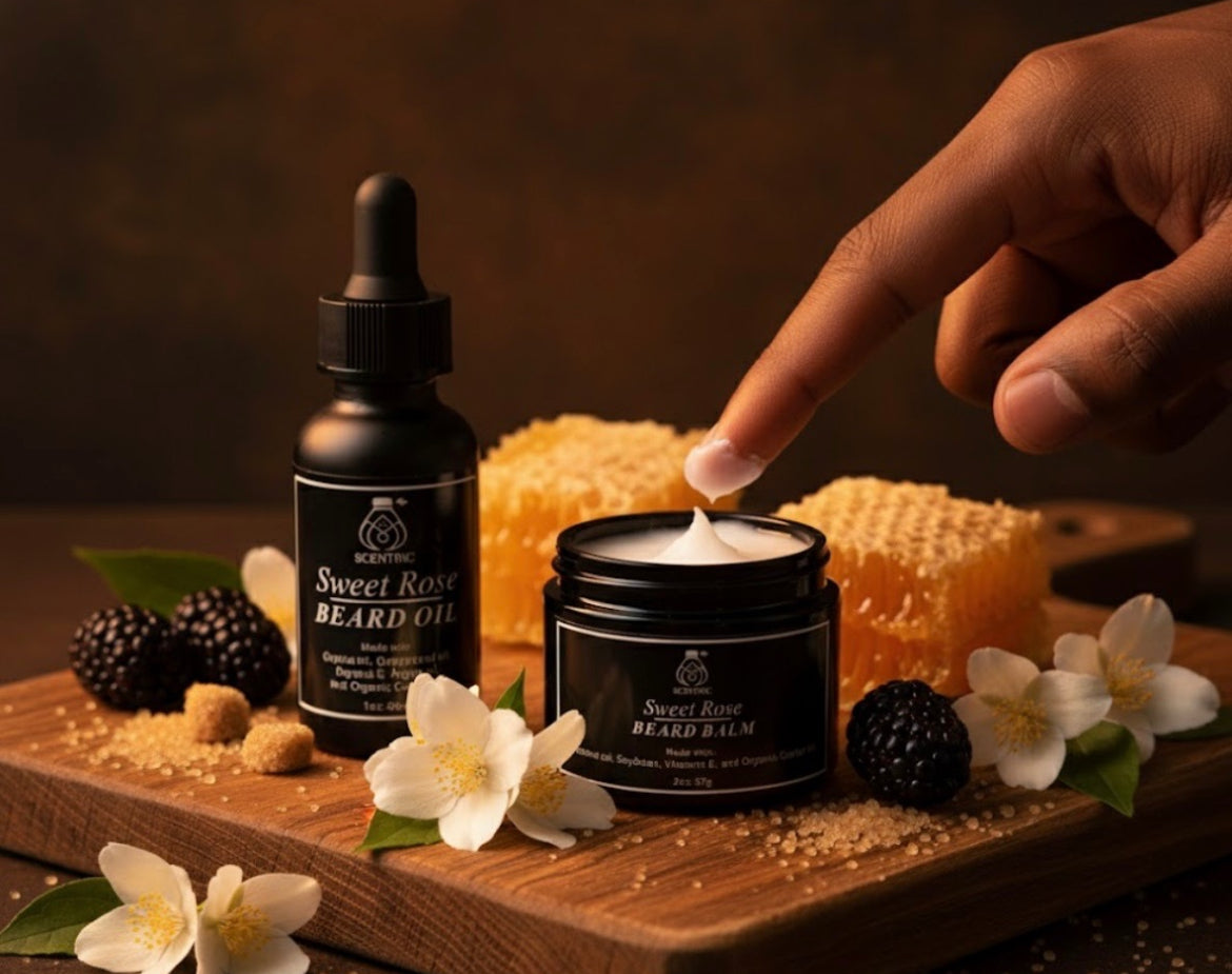 Sweet Rose Beard Balm/Oil Bundle – Scentric Perfumery